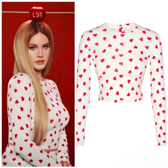 SKIMS | Tops | Nwt Skims X Lana Del Rey Valentines Limited Edition Cropped Long Sleeve Medium ...